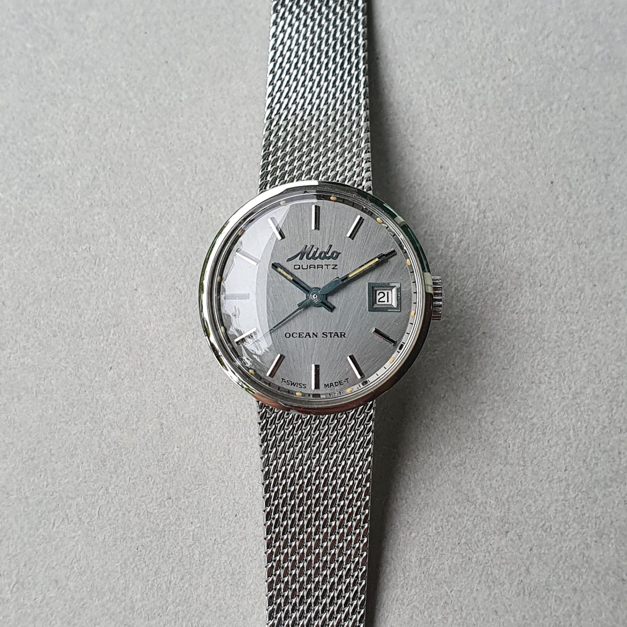 Mido Ocean Star Quartz Grey Dial Ref. 7167 – imeasuretime