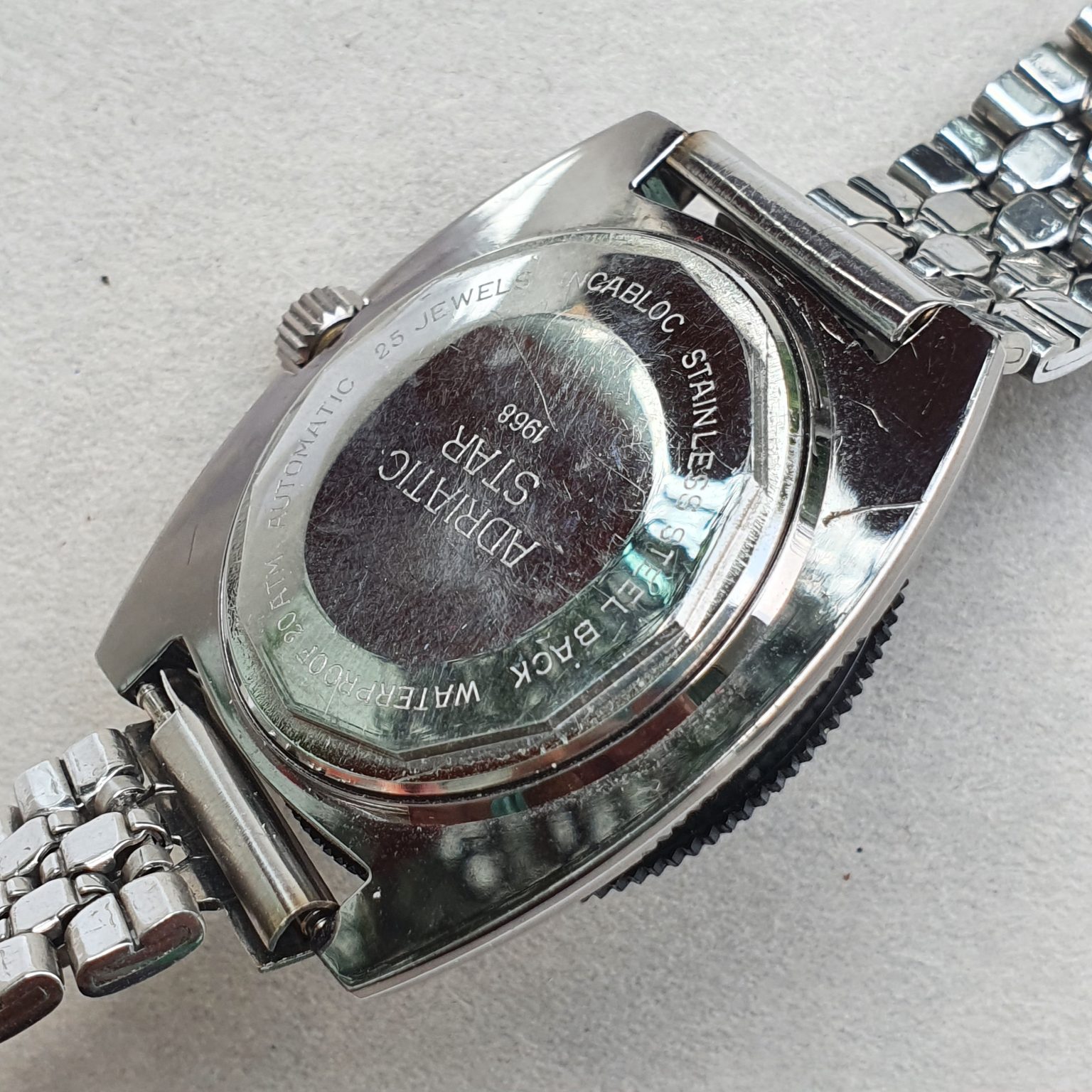 Phigied Mec Incabloc Automatic Diver’s Watch 20 ATM Screw Down Crown ...